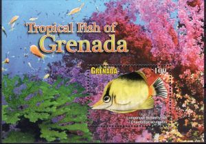 Tropical Fish of Grenada～観賞魚・在来海水魚4枚組【グレナダ】: おさかなマガジン分館～切手資料館